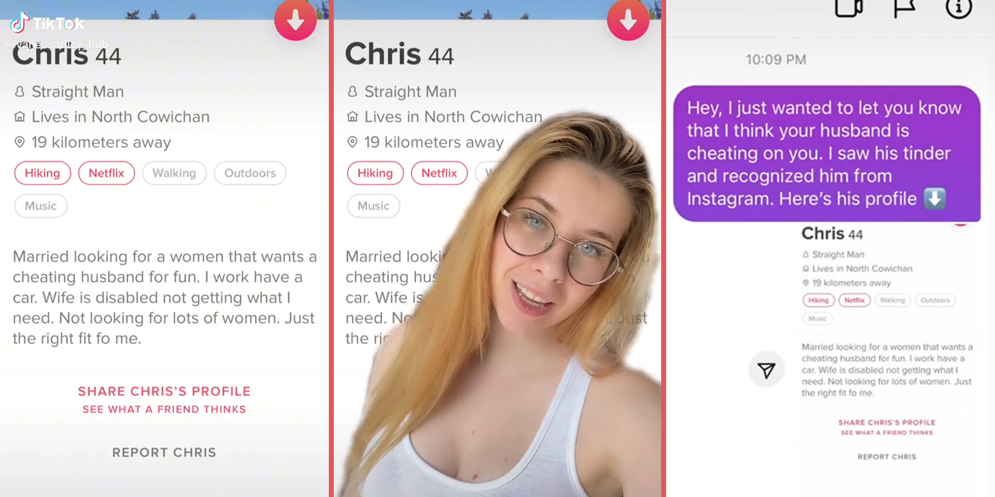 TikToker Finds Cheating Husband on Tinder, Exposes Him to Wife