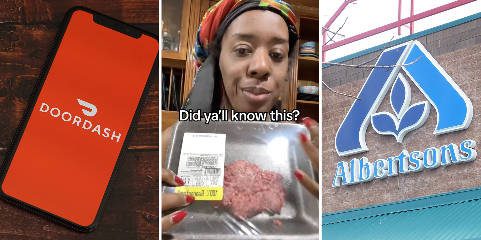 Woman DoorDashes 1lb of Ground Beef from Albertsons. It Backfires