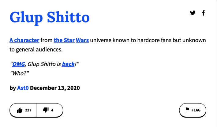 Glup Shitto And Star Wars What Does The Term Mean