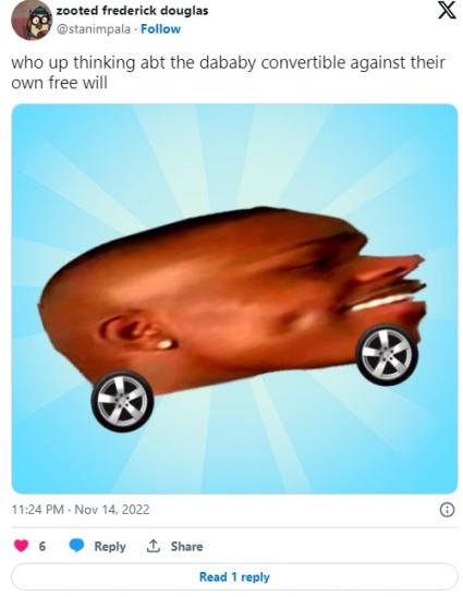 DaBaby Car, AKA DaBaby Convertible: A Meme