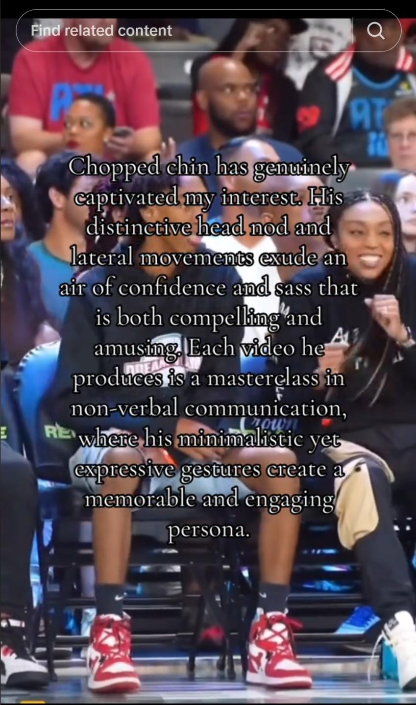 Angel Wiley responds to the Chopped Chin meme