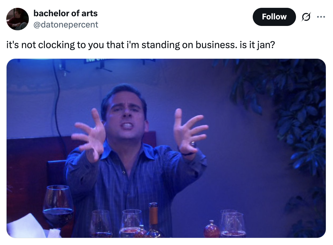 It's Not Clocking To You: The Best "Standing On Business" Memes