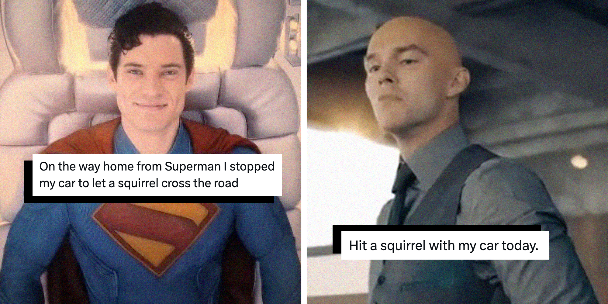Good deeds Superman vs. bad deeds Lex Luthor