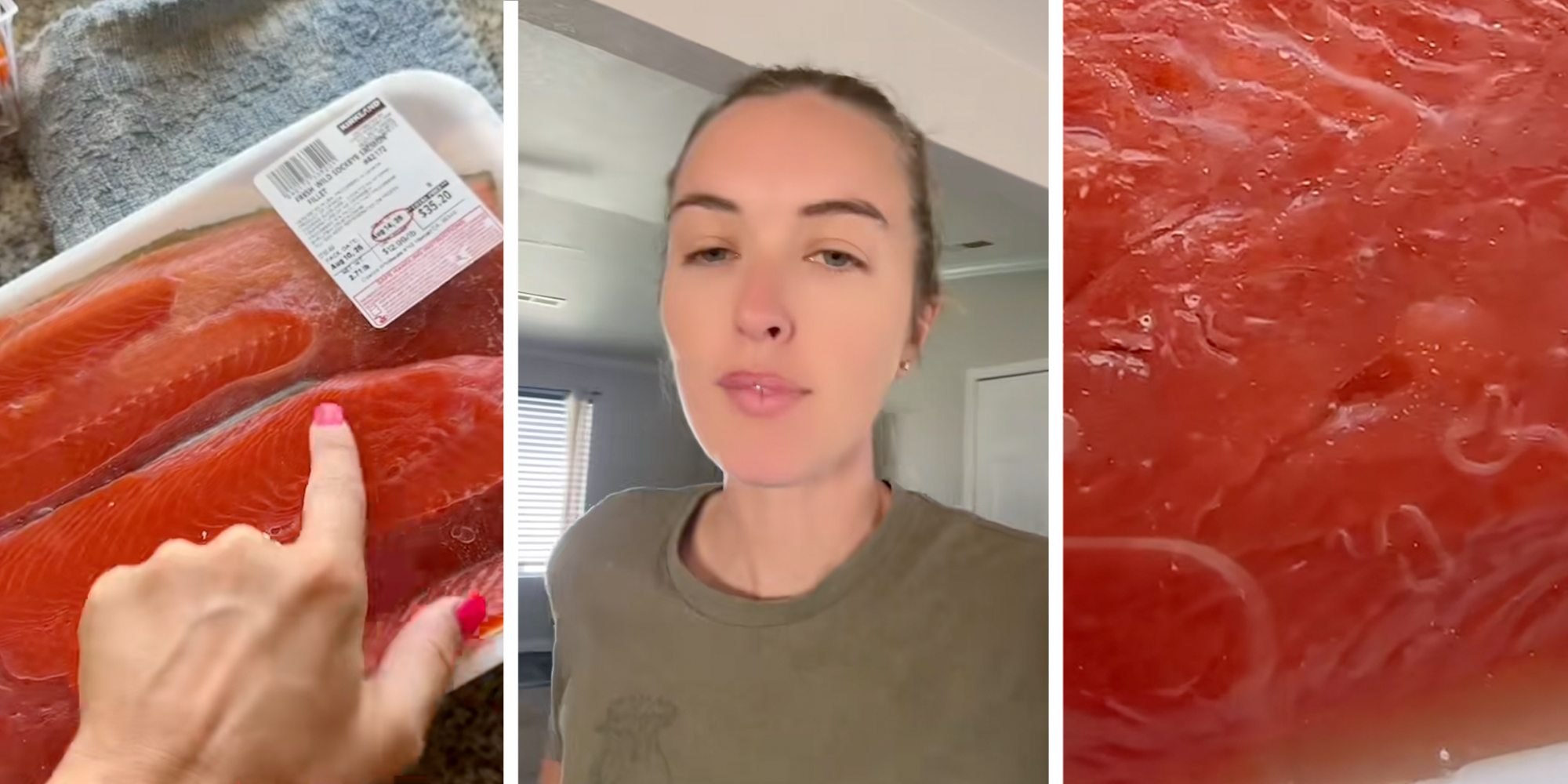 Woman finds parasites in Costco salmon fillet after drive home