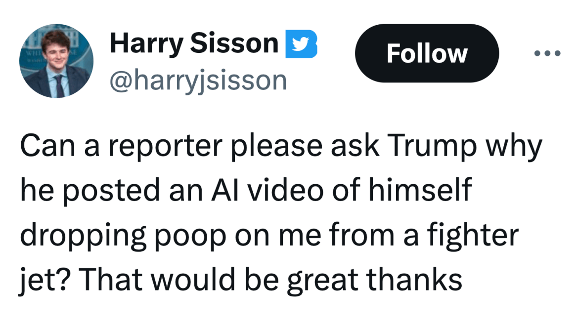 Trump uses AI to humiliate "No Kings" protesters—by flying a jet and ...