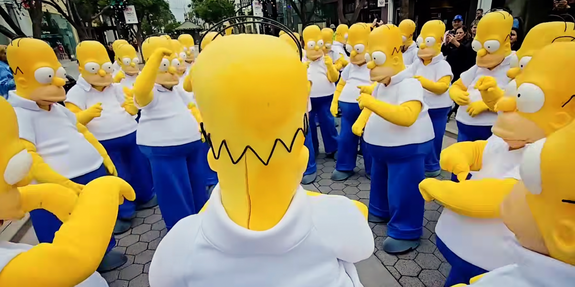 Why a whole bus of Homer Simpsons rolled up on Santa Monica