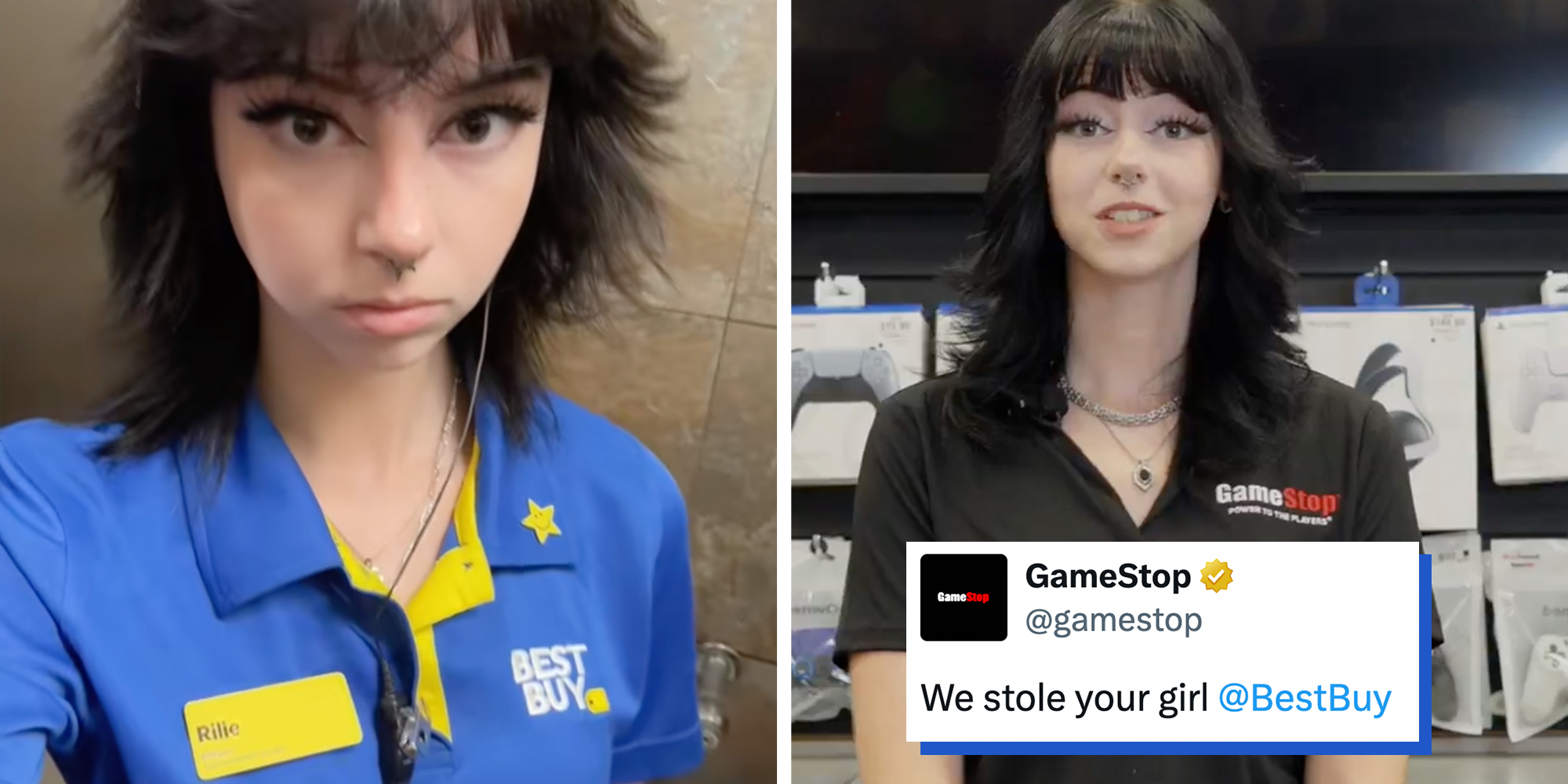 GameStop's ad features Best Buy Girl, to the internet's amusement