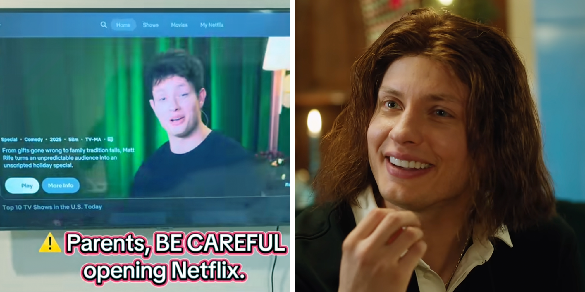Parents are mad at Netflix's Matt Rife special for spoiling Christmas
