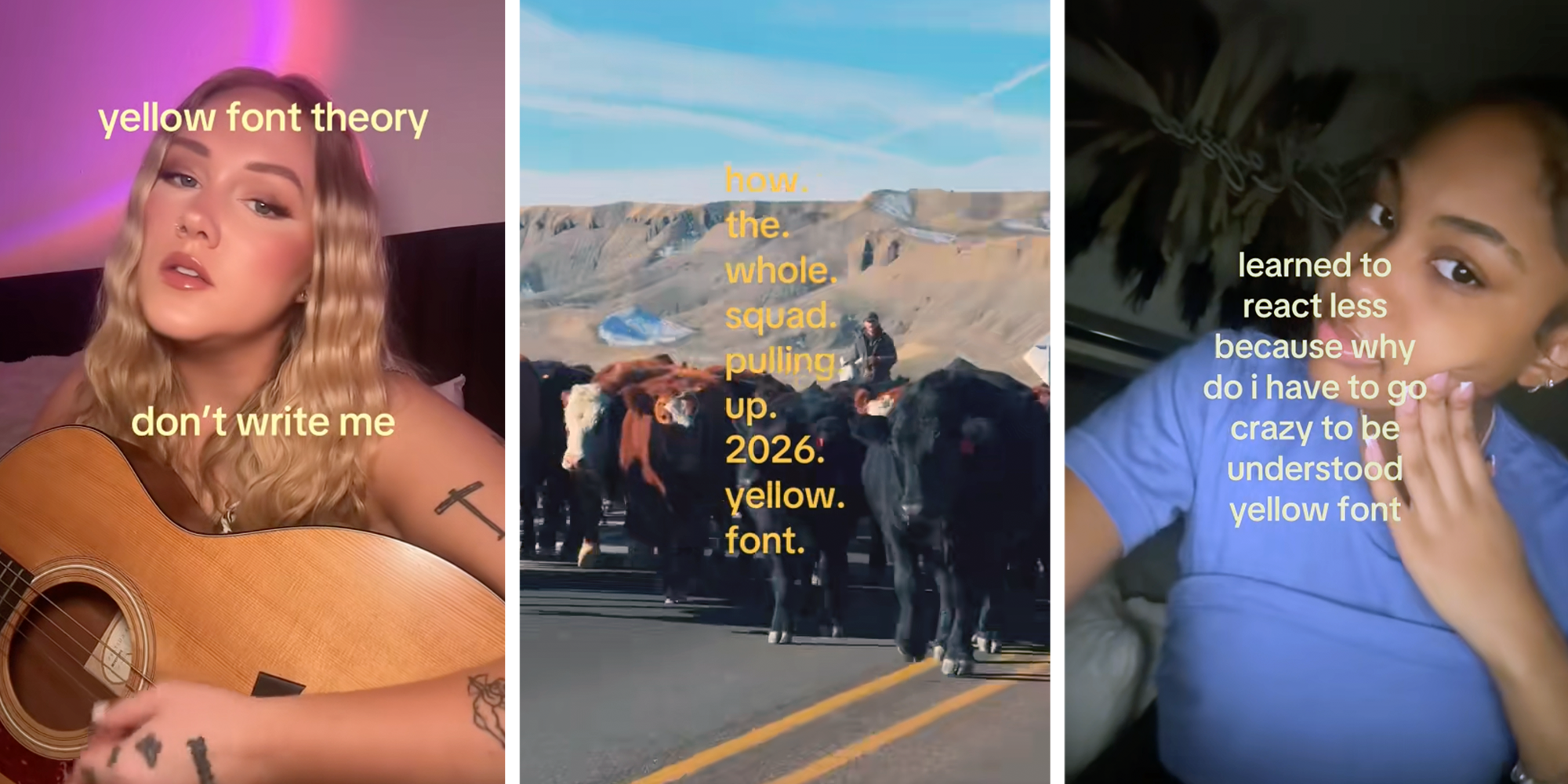 What is the Yellow Font Theory on social media?