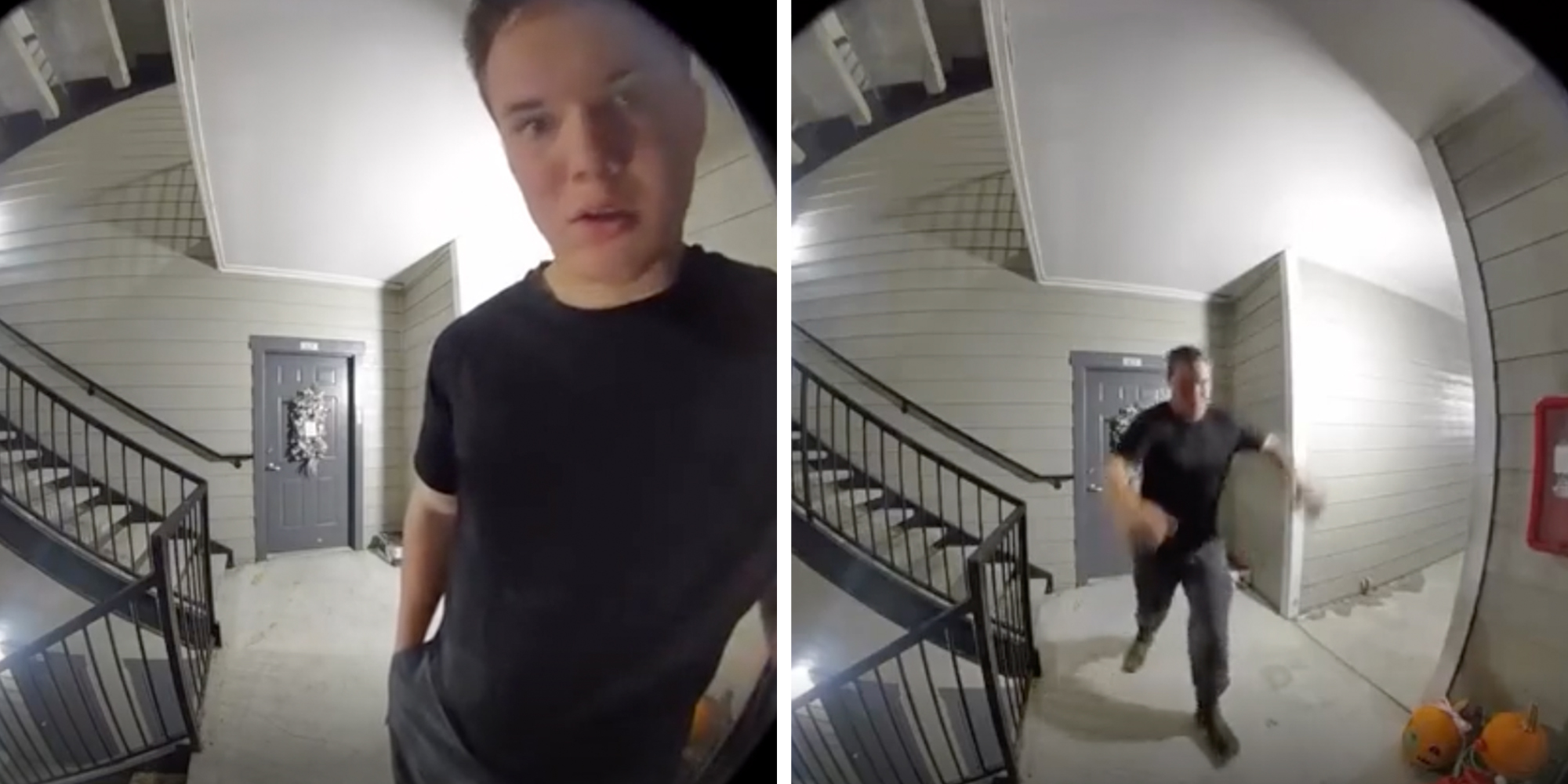 Ring cam shows neighbor trying to kick down the door after gamer ...