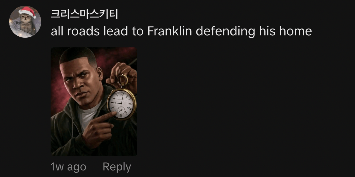 What does “Franklin will eventually show up” mean in GTA memes?