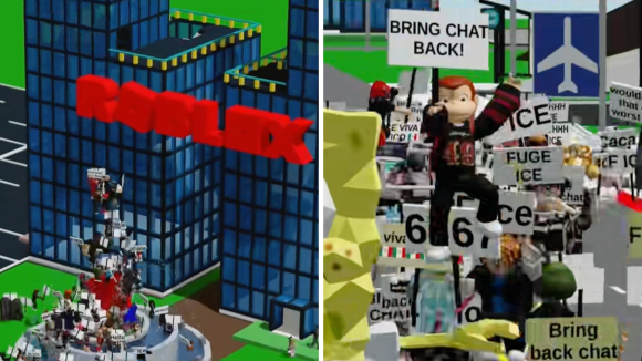 Anti-ICE protests pop up outside of Roblox's digital HQ after chat ...