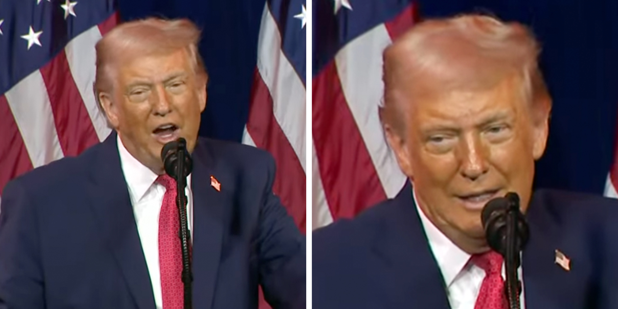 Hairstylist reveals why Trump's hair appeared pink in appearance