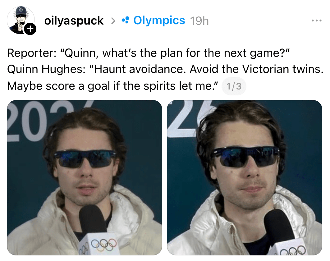 Team USA defenseman Quinn Hughes goes viral for his expressions ...
