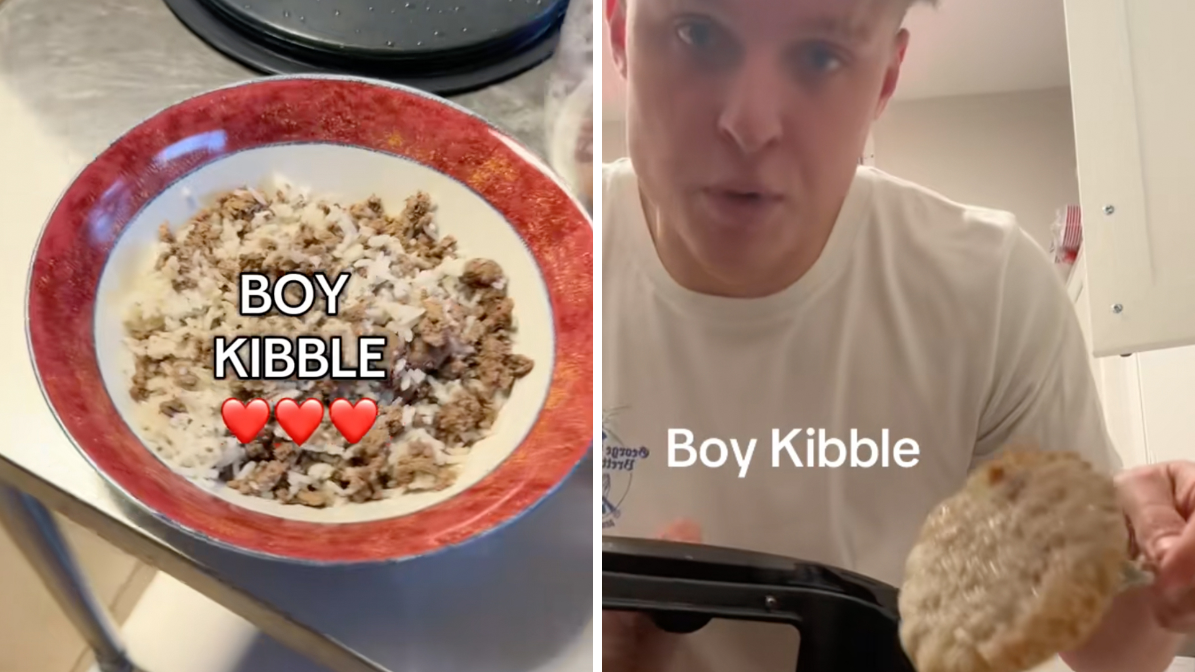 What is "boy kibble?" The TikTok gym bro counterpart to "girl dinner"