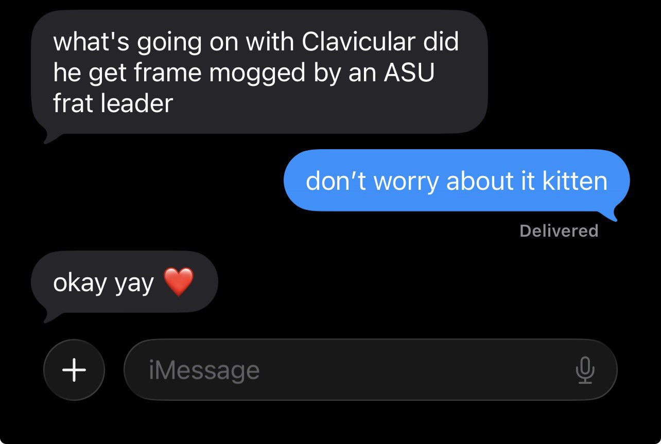 A clip of streamer Clavicular getting "frame mogged" by a frat guy has ...