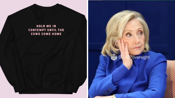 Hillary Clinton Drops "Cows Come Home" Merch Line From Epstein Hearing ...