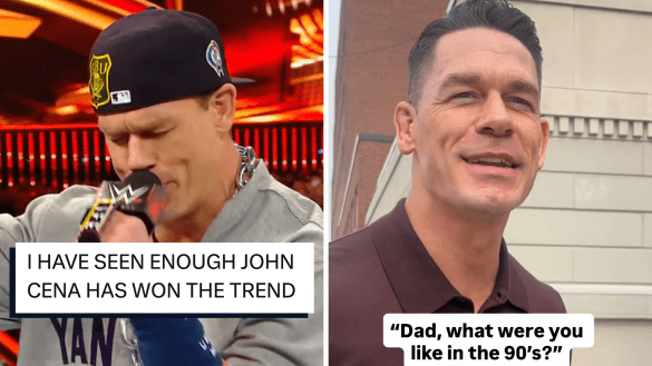 John Cena embraces the “you can’t see me” meme