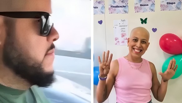 Viral Video Shows Drivers Honking for Woman Who Beat Cancer