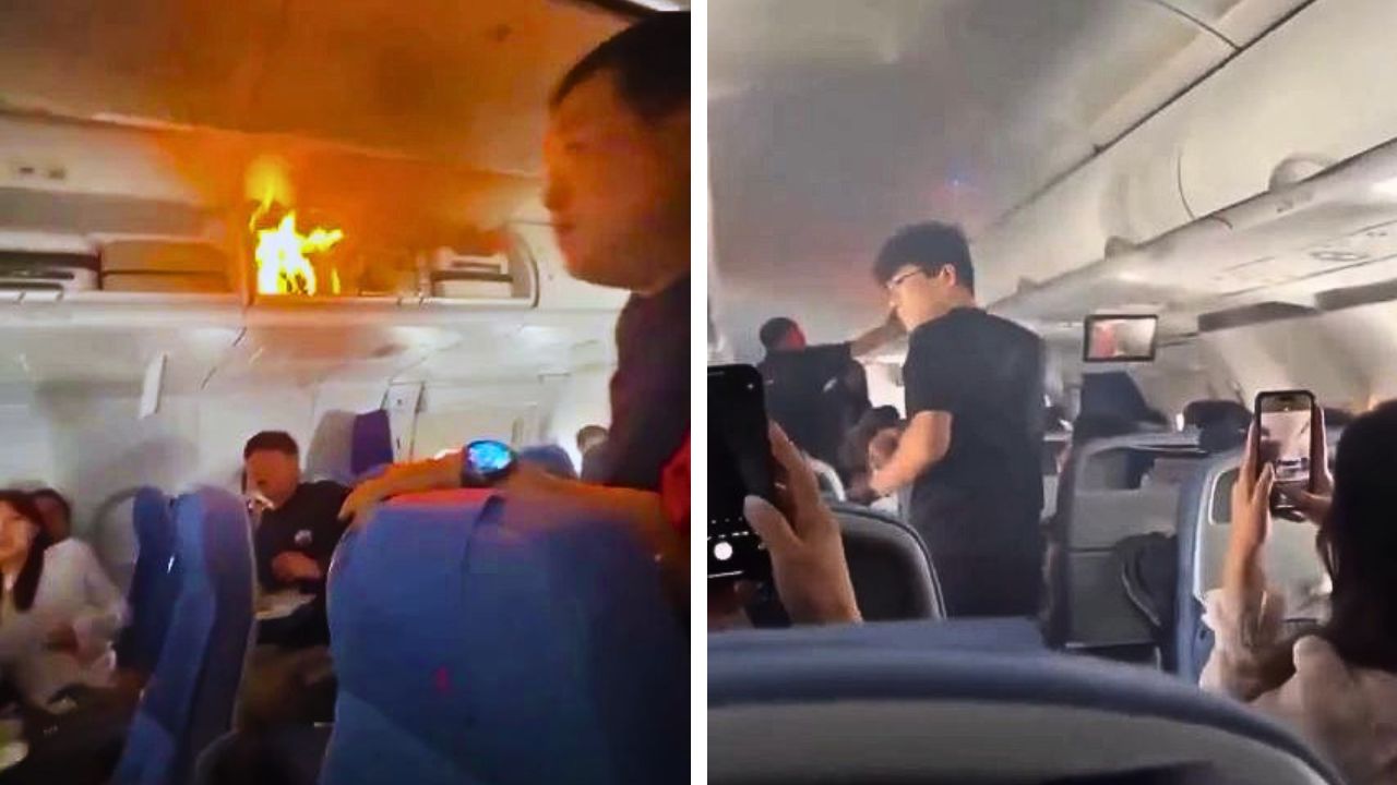 Passengers Filmed a Luggage Fire Breaking Out Mid-Flight and the Video ...